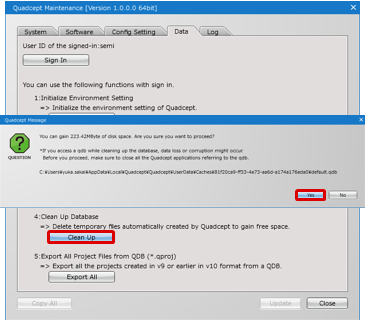 Quadcept Maintenance - Data Management